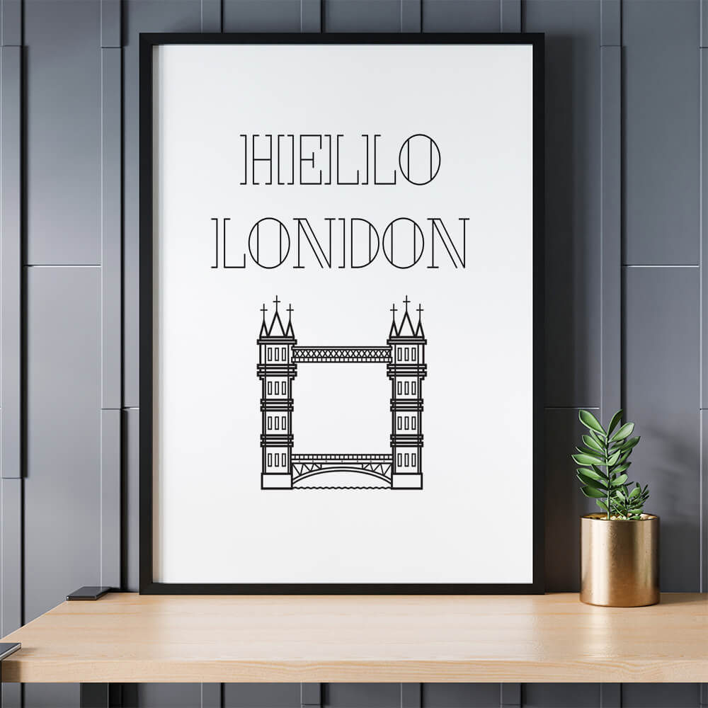 Hello London quote poster - Shop simply blessed shy