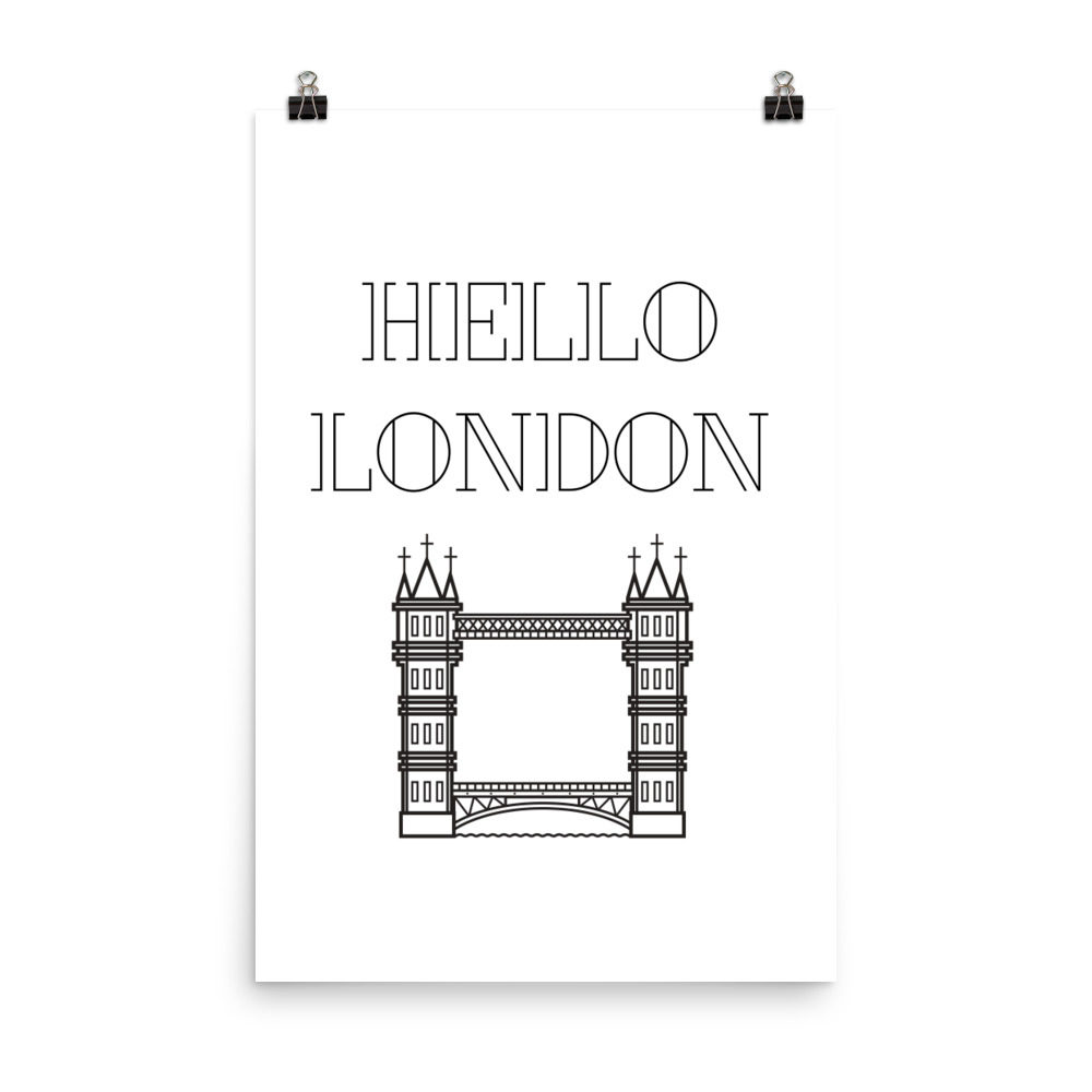 Hello London quote poster - Shop simply blessed shy